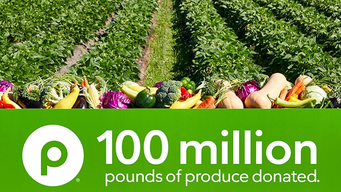 Publix reaches milestone, donating 100 million pounds of produce