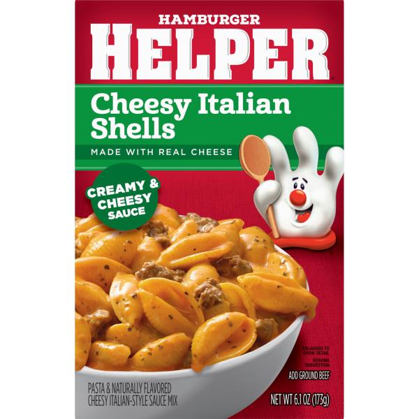 Hamburger Helper Cheesy Italian Shells, Creamy & Cheesy Sauce | Publix ...
