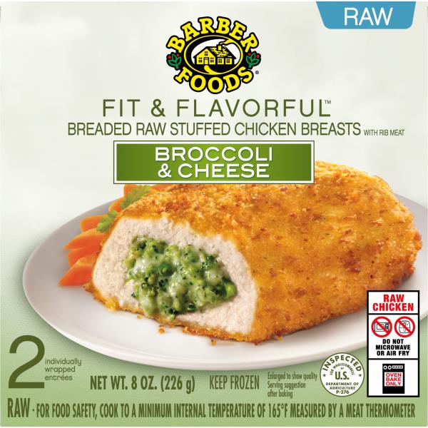 Barber Foods Fit & Flavorful Stuffed Chicken Breasts Broccoli Cheese ...