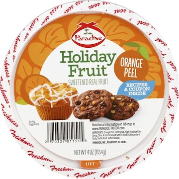 Paradise Holiday Fruit Candied Fruit, Orange Peel | Publix Super Markets