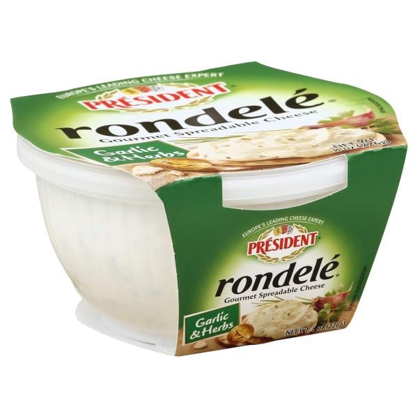 President Pub Cheese Cheese, Spreadable, Garlic & Herbs | Publix Super ...