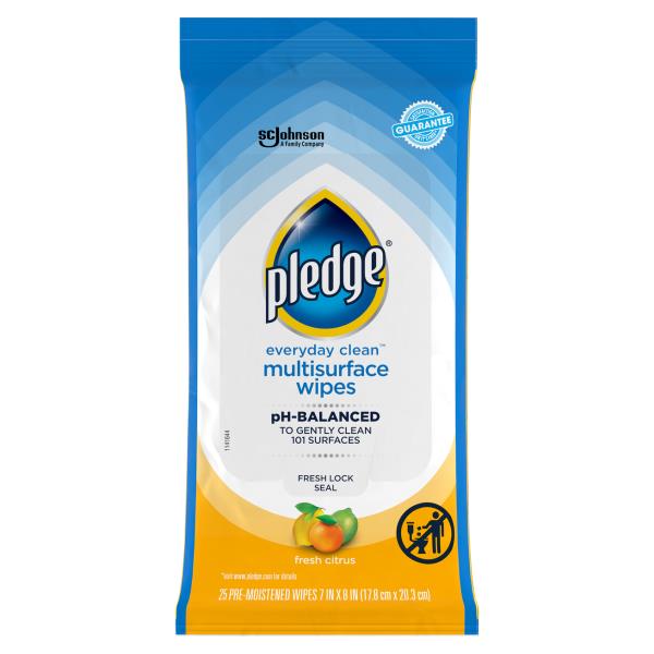 Pledge Everyday Clean Wipes, Multisurface, Fresh Citrus | Publix Super ...