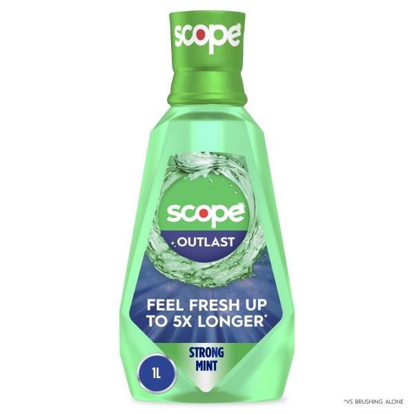 Crest Scope Outlast Mouthwash, Long Lasting Freshness, Kills Bad Breath ...