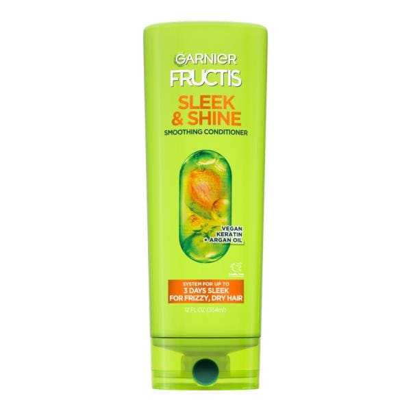 Garnier Fructis Sleek & Shine Smoothing Conditioner for Frizzy, Dry ...