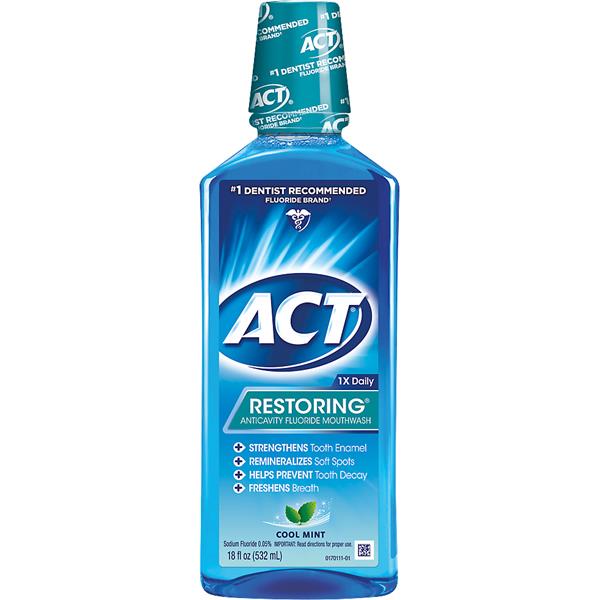 Act Restoring Mouthwash, Anticavity Fluoride, Cool Mint | Publix Super ...