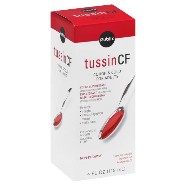 Publix Tussin CF, Cough & Cold, for Adults | Publix Super Markets