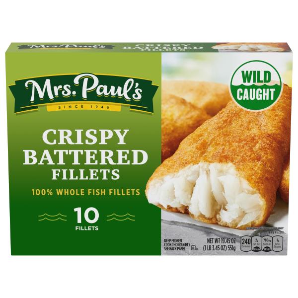 Mrs. Paul's Fish Fillets, Crispy, Battered | Publix Super Markets
