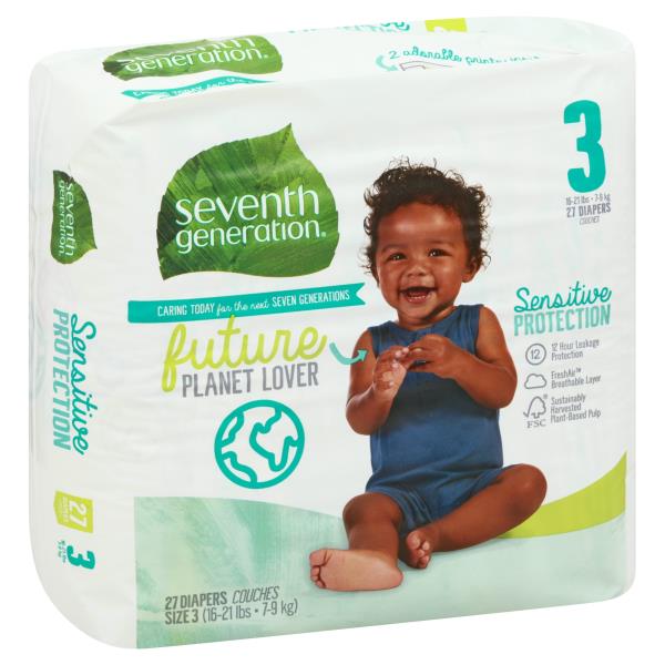 Seventh Generation Sensitive Protection Diapers, 3 (16-21 lbs) | Publix ...