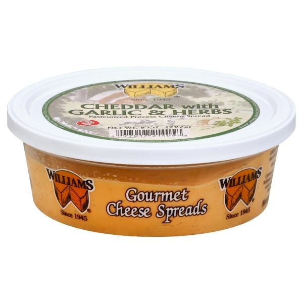 Williams Cheese Spread, Pasteurized Process, Cheddar with Garlic & Herb ...