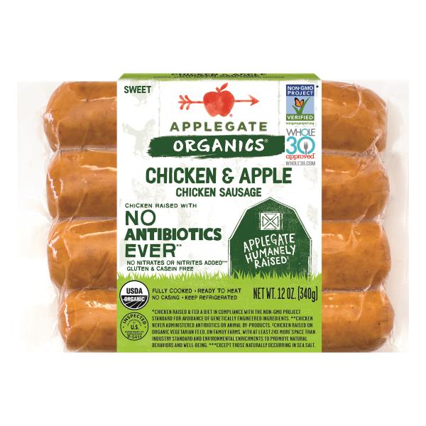 Applegate Naturals Organics Organic Chicken & Apple Sausage | Publix ...