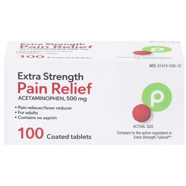 Publix Extra Strength Coated Tablets 500 mg Pain Relief | Publix Super ...