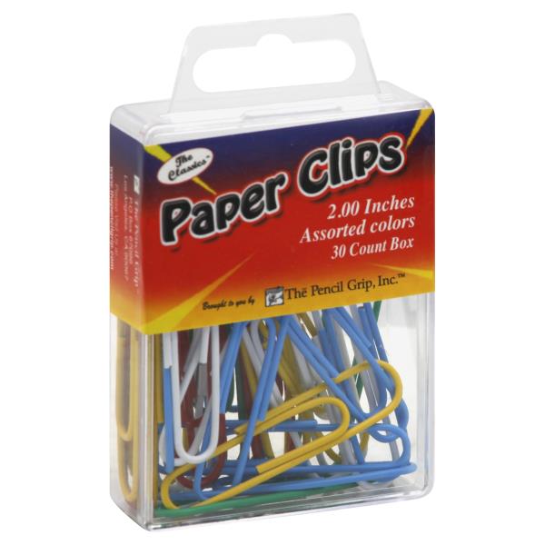 The Pencil Grip The Classics Paper Clips, 2 Inches, Assorted Colors ...