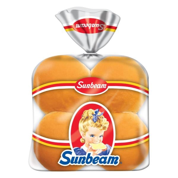 Sunbeam Sunbeam Hamburger Buns, Enriched White Bread Burger Buns, 8 ...