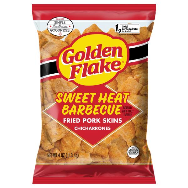 Golden Flake Chicharrones, Fried Pork Skins, Sweet Heat Barbecue ...