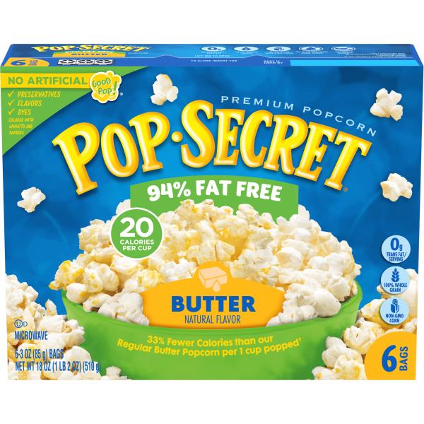 Pop Secret® 94% Fat Free Butter Microwave Popcorn | Publix Super Markets