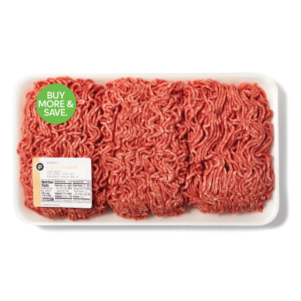 Market Ground Beef Publix Beef, USDA Inspected 3 Lb or More Package ...