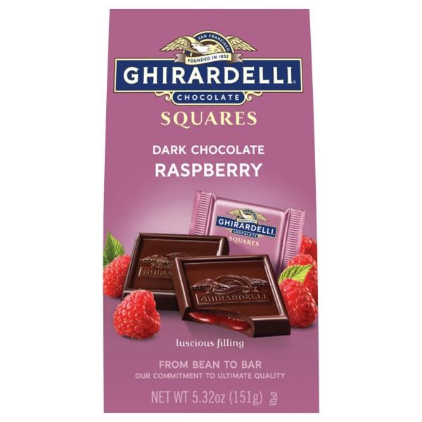 Ghirardelli Dark Chocolate, Raspberry, Squares | Publix Super Markets