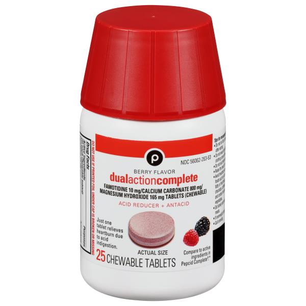 Publix Chewable Tablets Berry Flavor Dual Action Complete | Publix ...