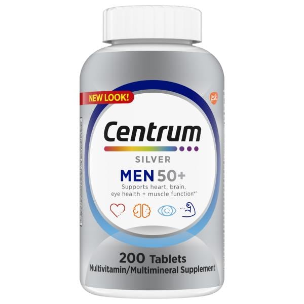 Centrum Silver Multivitamin for Men 50 Plus, Multimineral Supplement ...