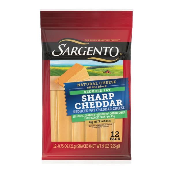 Sargento Sargento® Reduced Fat Sharp Natural Cheddar Cheese Snack ...