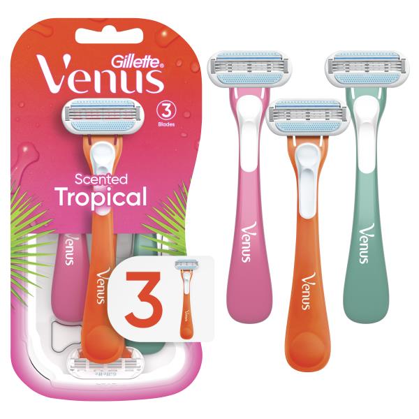Venus Tropical Women's Disposable Razor, 3 Count | Publix Super Markets