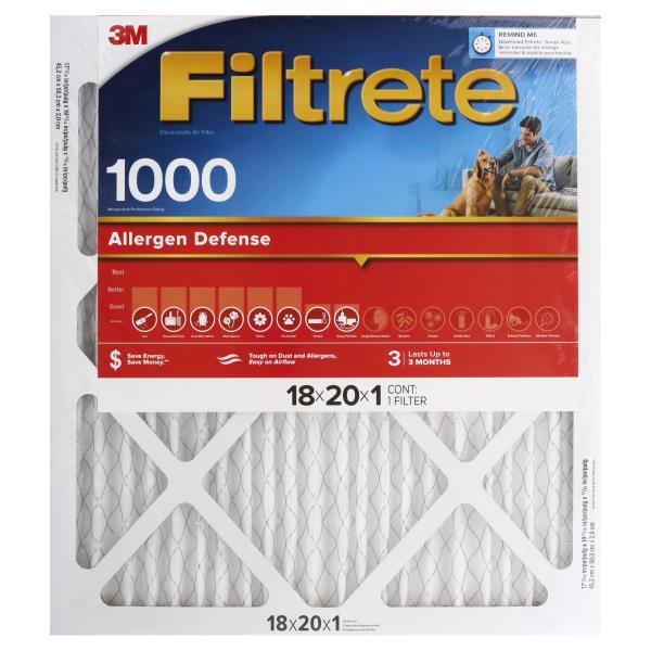 3M Air Cleaning Filter, Electrostatic, MPR 1000, Allergen Defense | Publix Super Markets