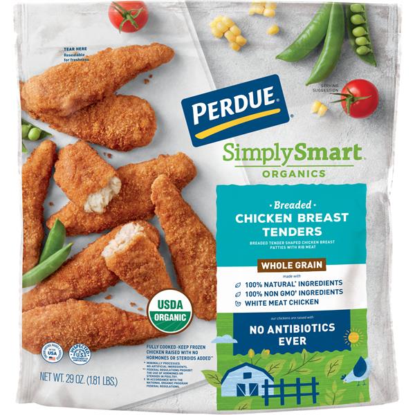 PERDUE® Simply Smart Organics Chicken Breast Tenders, Breaded, Whole ...