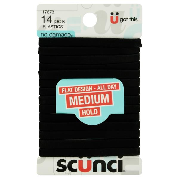 Scunci No Damage Elastics, Flat Design - All Day, Medium Hold | Publix ...
