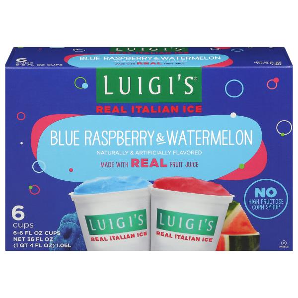 LUIGI’S® Real Italian Ice, Blue Raspberry & Watermelon | Publix Super ...