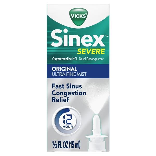 Vicks Sinex Severe Ultra Fine Nasal Mist, Nasal Decongestant Over-the ...