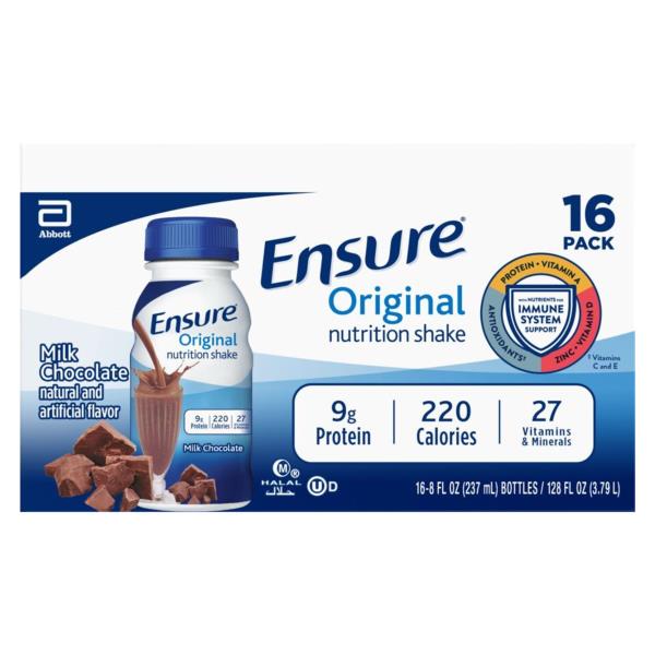 Ensure Nutrition Shake, Milk Chocolate, Original, 16 Pack | Publix ...