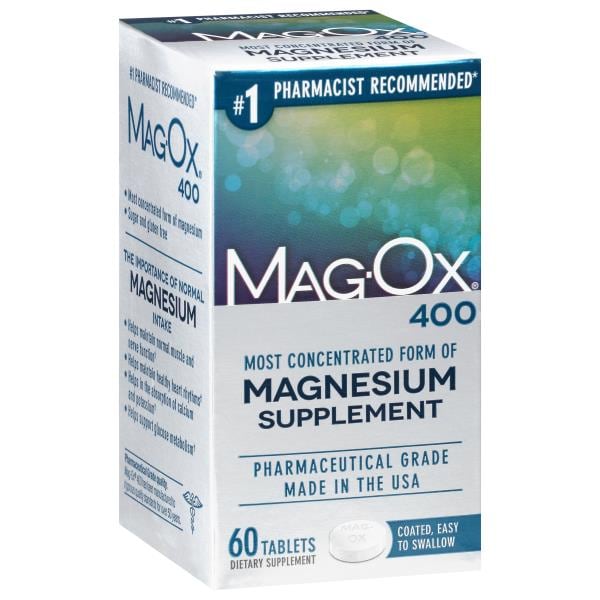 Mag-Ox 400 Magnesium Supplement, 400 Magnesium Oxide Dietary Mineral ...