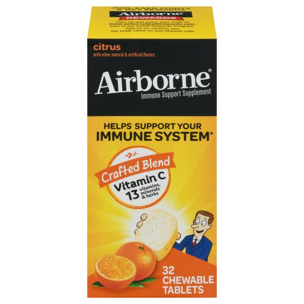 AIRBORNE® Immune Support, Chewable Tablets, Citrus | Publix Super Markets