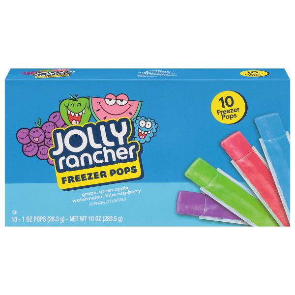 Jolly Rancher Freezer Pops, Watermelon/Grape/Blue Raspberry/Green Apple ...