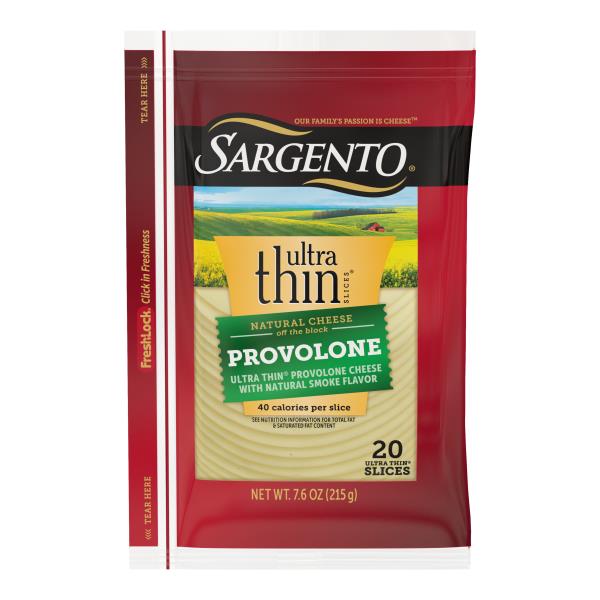 SARGENTO Ultra Thin Sargento® Provolone Natural Cheese with Natural ...