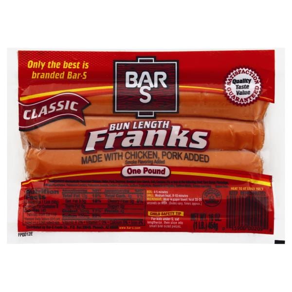 Bar S Franks, Bun Length, Classic | Publix Super Markets