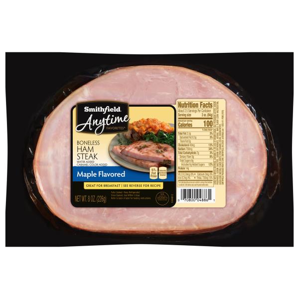 Smithfield Anytime Favorites Boneless Maple Flavored Ham Steak | Publix ...