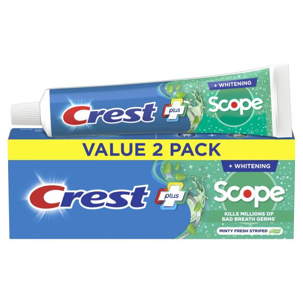 Crest Plus Toothpaste, Fluoride, Anticavity, Value 2 Pack | Publix ...