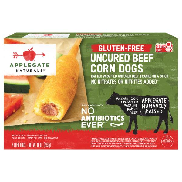 Appelgate Naturals Gluten-Free Uncured Beef Corn Dogs (Frozen) | Publix ...