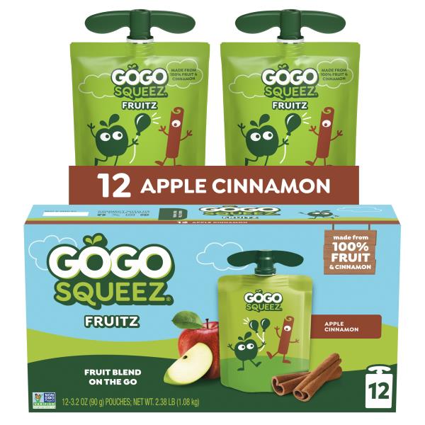 GoGo Squeez Apple Sauce, Apple Cinnamon, 12 Pack | Publix Super Markets