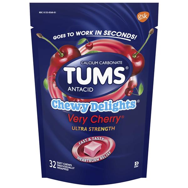 Tums Chewy Delights Chewy Delights Ultra Strength Antacid Soft Chews ...