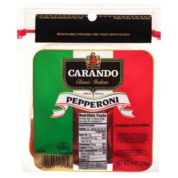 Carando Pepperoni | Publix Super Markets