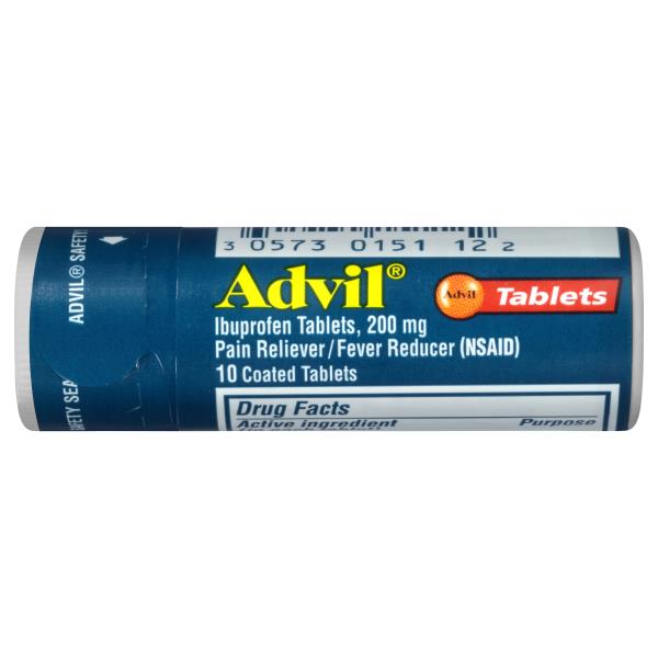 ADVIL Pain Reliever and Fever Reducer, Ibuprofen 200mg for Pain Relief ...