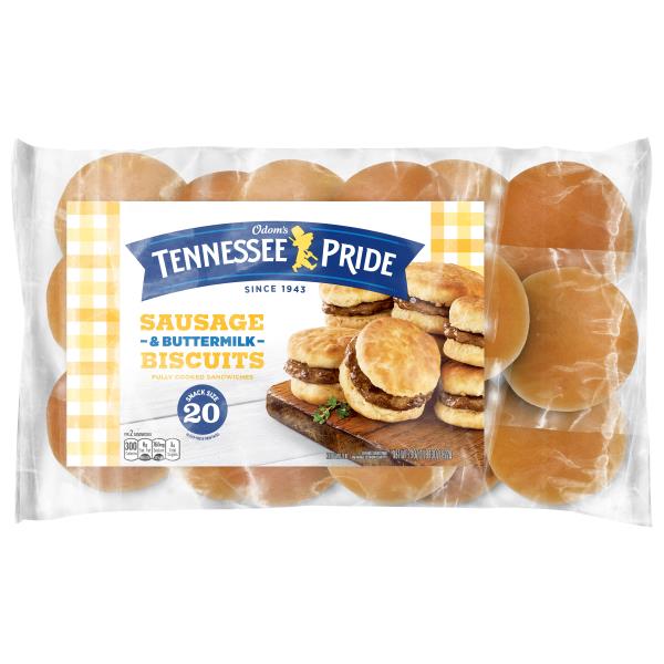 Odom's Tennessee Pride Biscuits, Sausage & Buttermilk, Snack Size ...