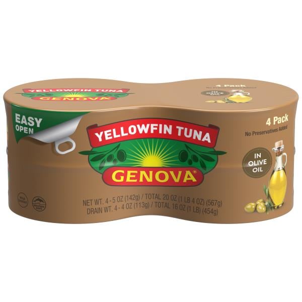 Genova Premium Yellowfin Tuna in Olive Oil 4 - 5 oz cans | Publix Super ...