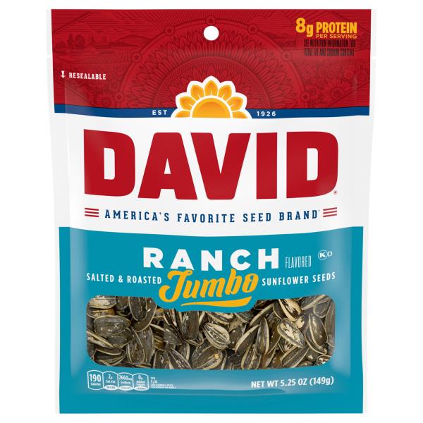 David Salted & Roasted Ranch Flavored Jumbo Sunflower Seeds | Publix ...