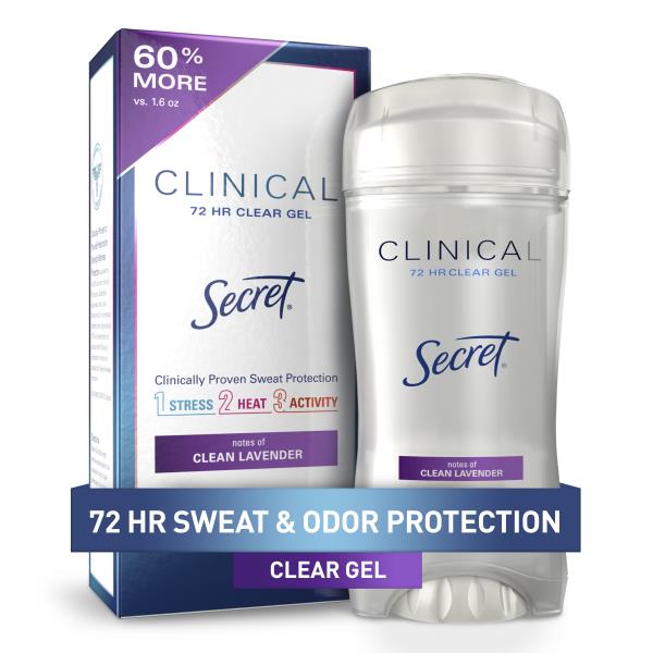 Secret Clinical Clinical Strength Clear Gel Antiperspirant and ...
