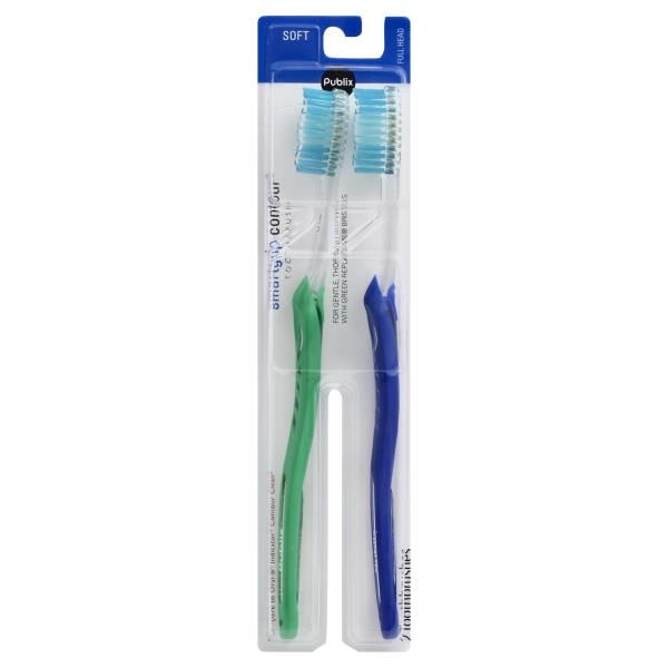 Publix Toothbrushes, Smartgrip Contour, Full Head, Soft | Publix Super ...