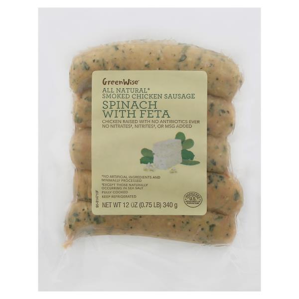 GreenWise All Natural Smoked Chicken Sausage, Spinach and Feta | Publix ...