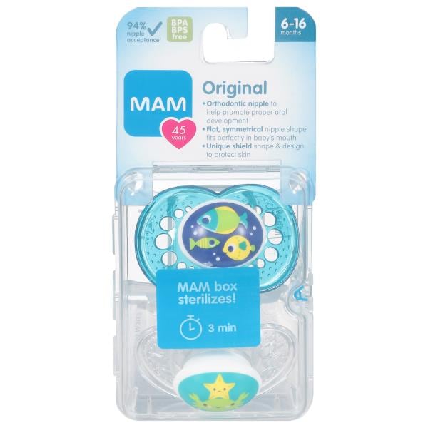 Mam Pacifiers, Original, Age 6-16 Months | Publix Super Markets